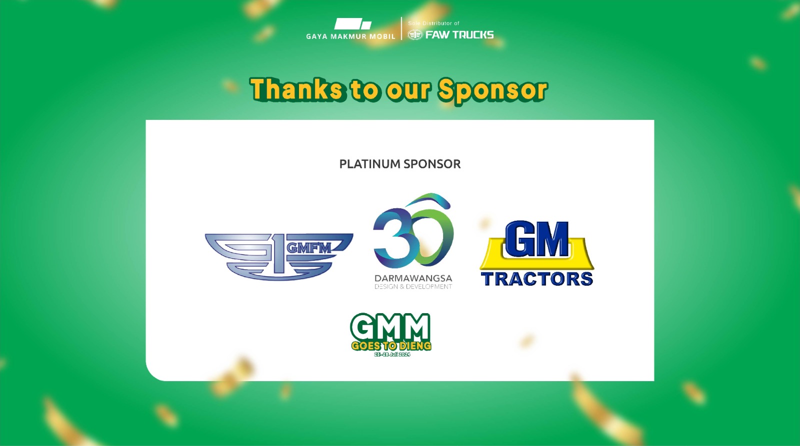 Special Thanks kepada Sponsor Platinum Gathering Gaya Makmur Mobil - PT ...